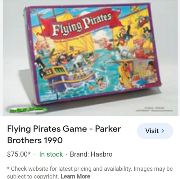 Parker Brothers | Games | Vintage Parker Brothers Flying Pirates ...